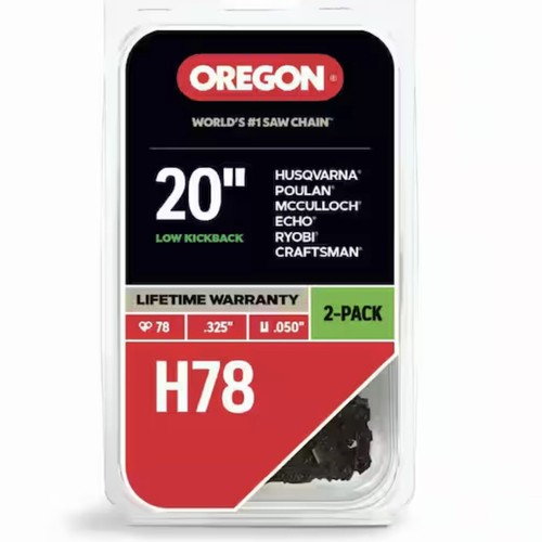 Oregon H78 Chainsaw Chain - Low Kickback 20" - Echo, Husqvarna, Ryobi ...