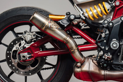 SAWICKI 2023 Indian FTR1200R Carbon FTR 1200 SLIP-ON CANNON BRUSHED SS ...