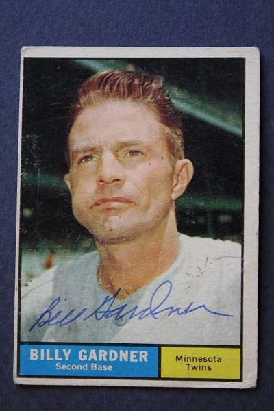 Minnesota Twins star Billy Gardner signed autographed 1961 Topps ...