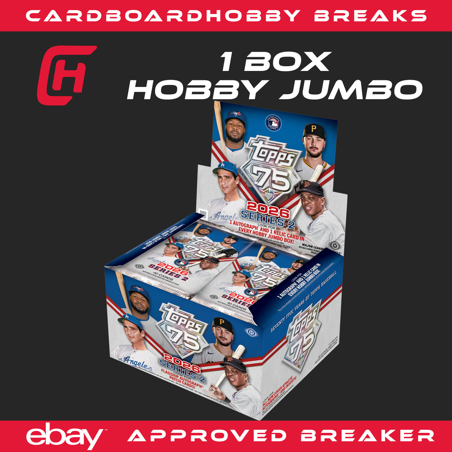 2026 Topps Baseball Series 2 Jumbo Hobby ATLANTA BRAVES 1 Box BREAK ...