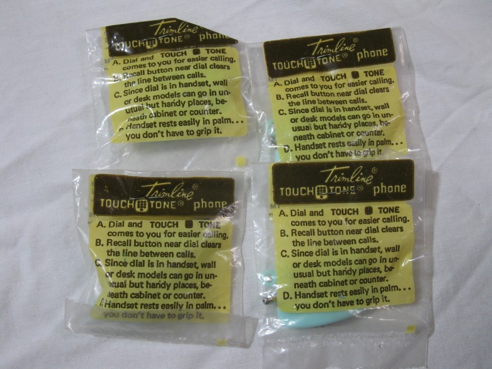 4 Bell System Telephone Trimline Touch-Tone Phone Keychains Aqua in ...