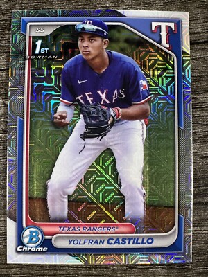 Yolfran Castillo 1st Mojo Refractor 2024 Bowman Chrome Card #BCP-159 ...