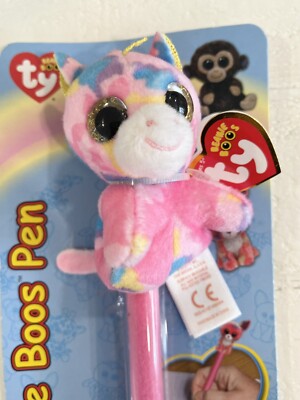 2015 TY BEANIE BOOS FANTASIA PINK SPOTTED KITTY CAT PEN | eBay
