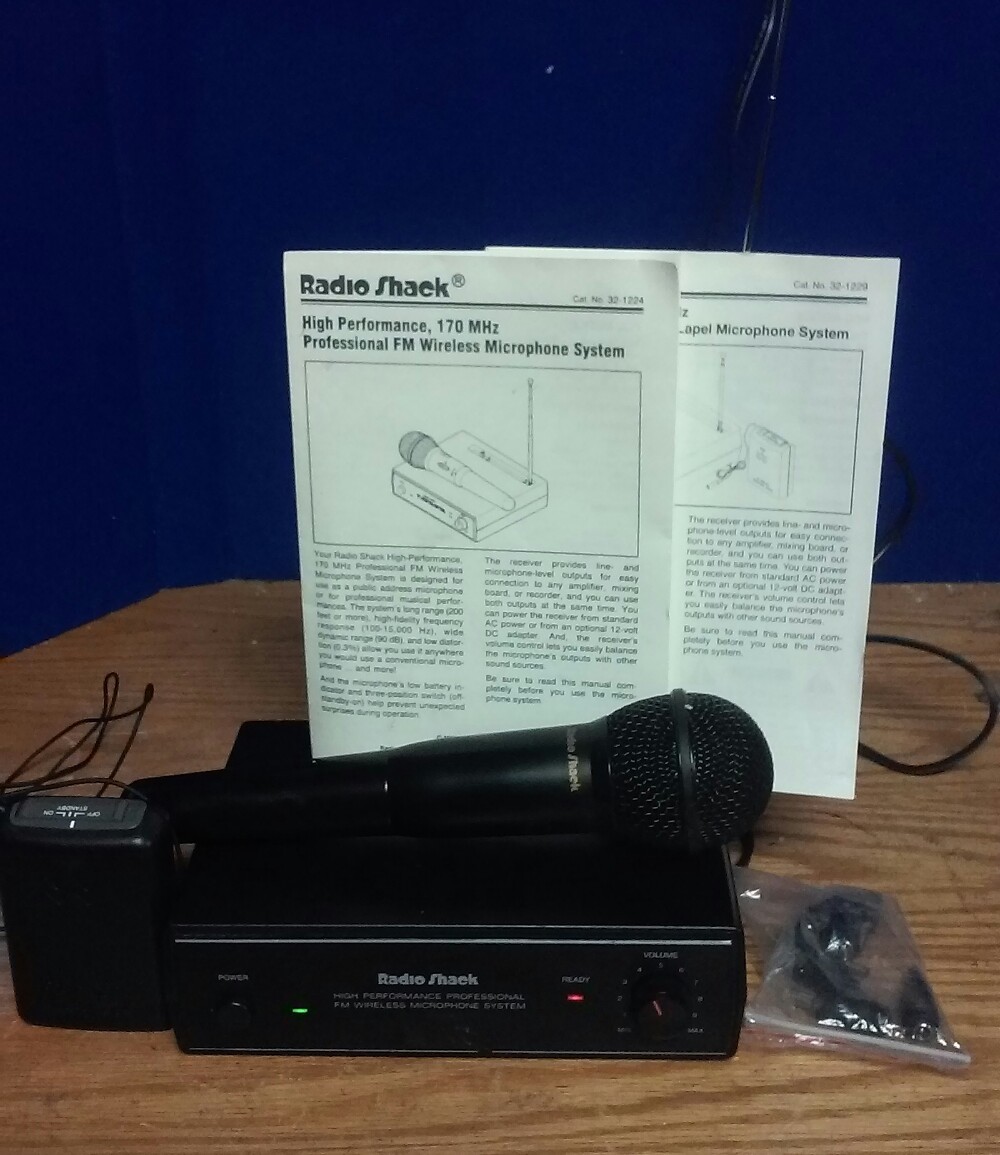 Radio Shack Wireless Microphone 32-1229 With Transmitter | eBay
