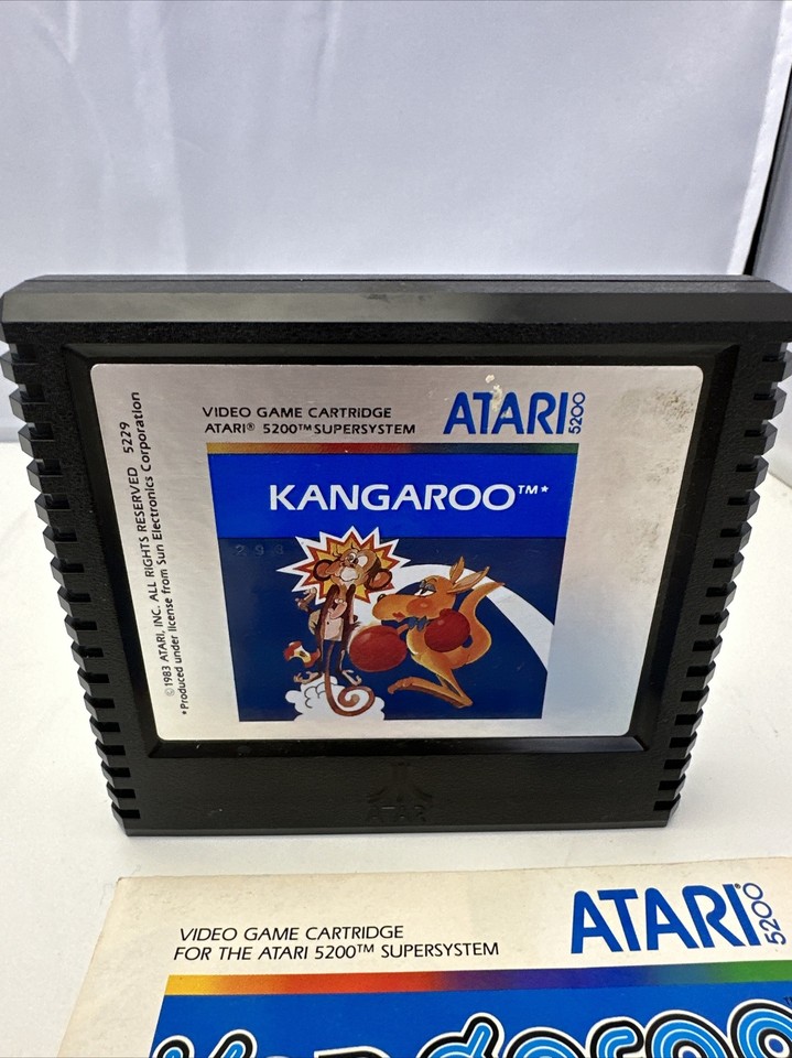 Kangaroo (Atari 5200, 1983) Video Game Cartridge & Manual 77000052292| eBay