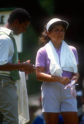 Women's golfer Heather Farr looks on in tournament play ci- Golf 1988 ...