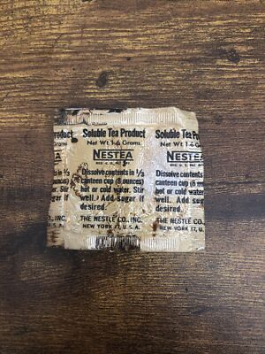 WWII-World War 2 Era Survival Ration Soluble Tea Product Sachet ...