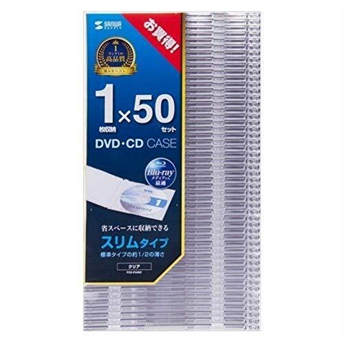 50 pcs Sanwa Jewel CD DVD BD Slim Type Case FCD-PU50C polystyrene Clear ...