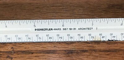 Vintage Staedtler-Mars 987 19-31 Architects Rule Scale Ruler Made In ...