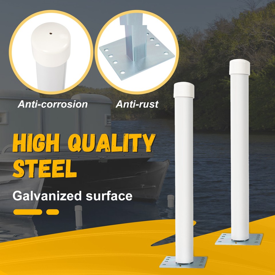 Pair Of Trailer Post Guide-On Guide On Post For Boat Zinc-Plated Steel ...