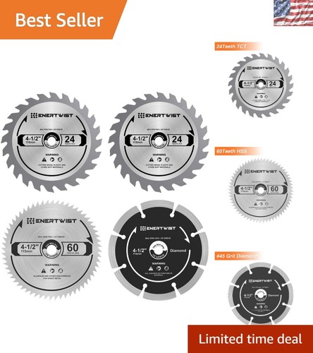 All-in-One 4-Piece Circular Saw Blade Set - Perfect for DIY ...