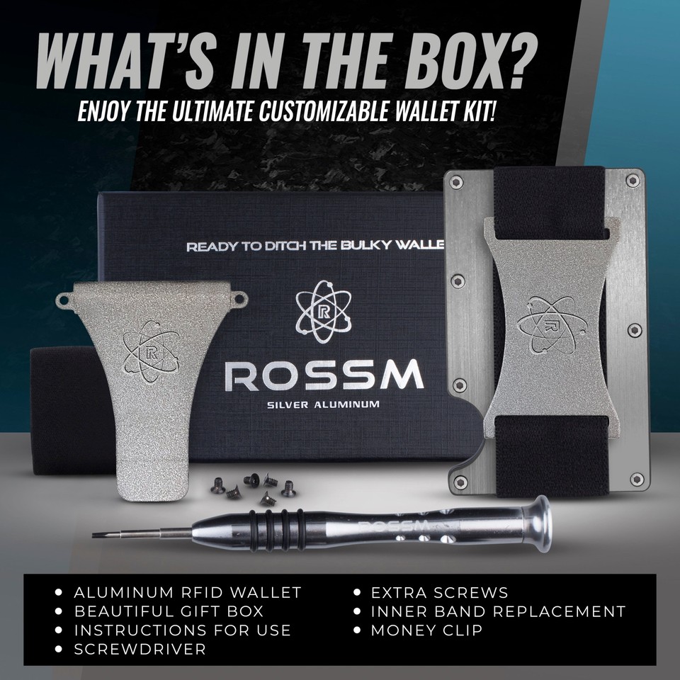 Rossm RFID Blocking Slim Minimalist Front Pocket Wallet for Men - Raw ...