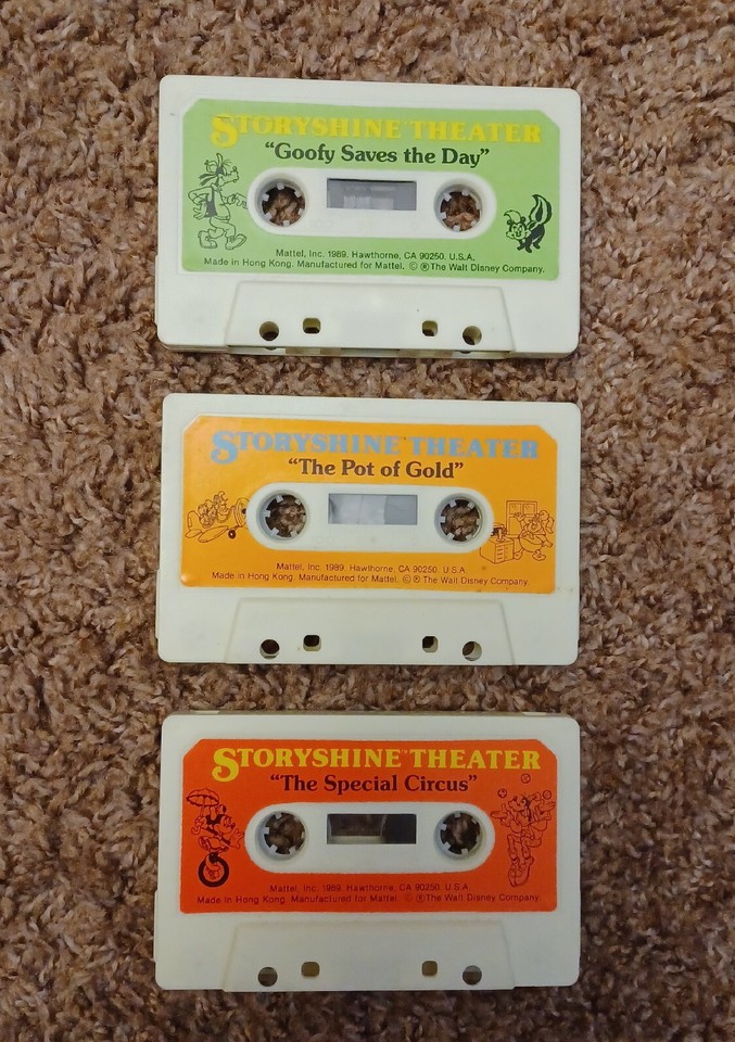 Vintage 1989 Disney Storyshine Theater Tapes Set Of 3 by Mattel | eBay