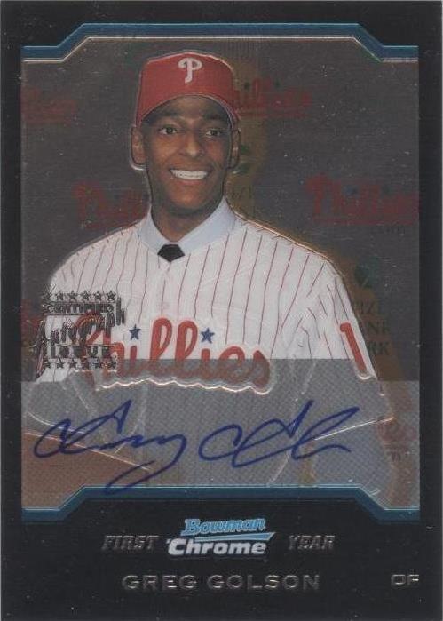 2004 Bowman Draft Picks & Prospects - Chrome Greg Golson #BDP169 (AU ...