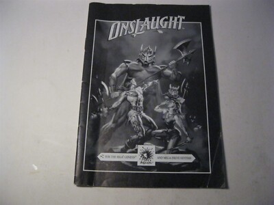 Onslaught Sega Genesis instruction manual only | eBay