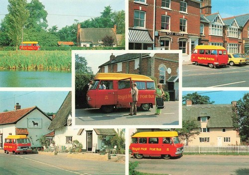 Suffolk Multi Vue Carte Postale, 1980 Diss À Gislingham Post Bus NM5 | eBay