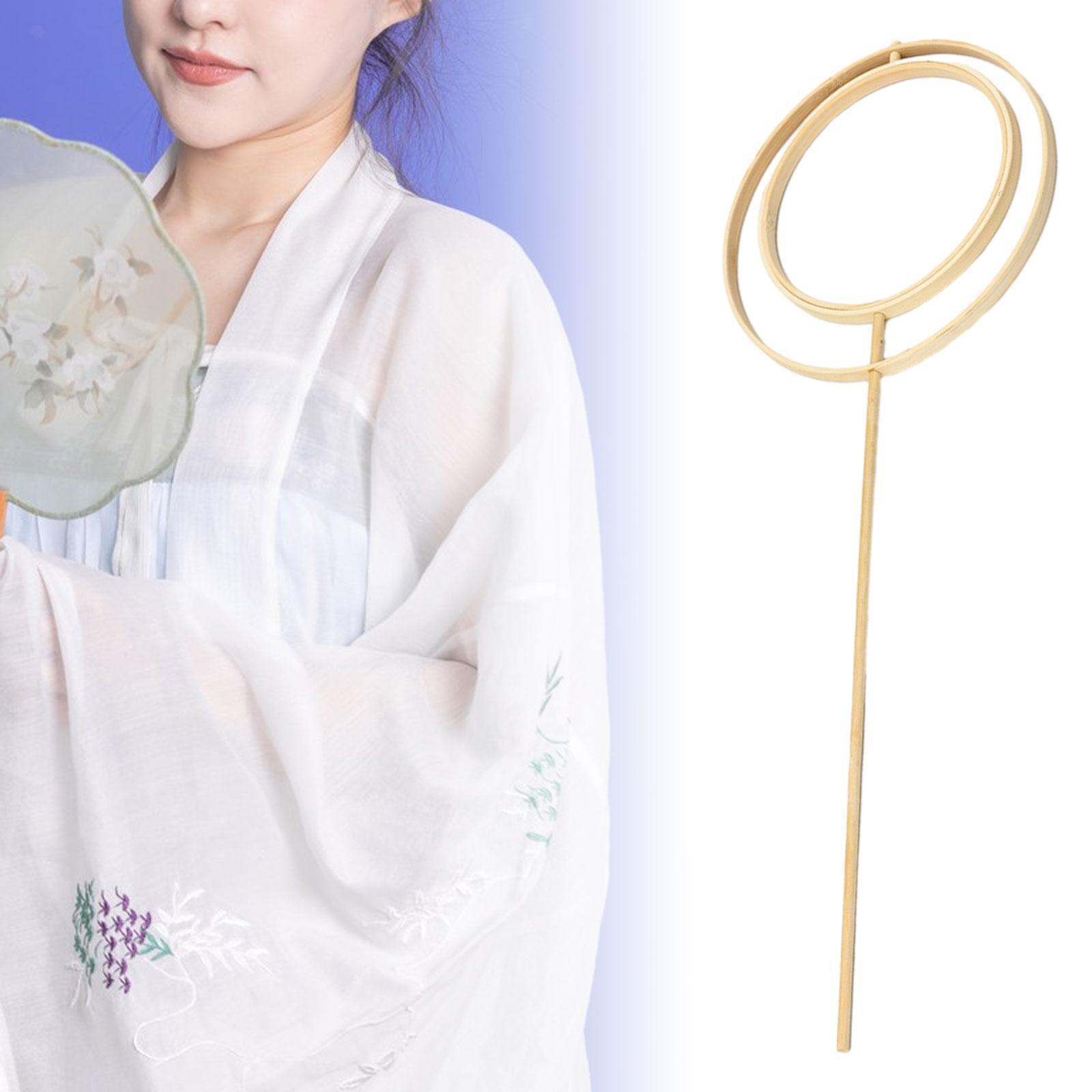 Ancient Fan DIY Hand Fan Frame Long Handle, Birthday Decorative Cosplay ...