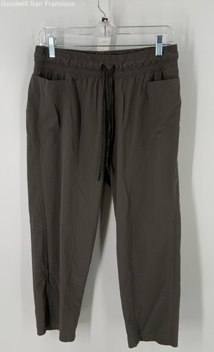 Prana Brown Pockets Drawstring Straight Leg Casual Womens Pants Size ...