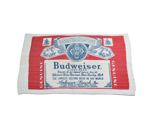 Vintage Budweiser 90s Beer Bud King of Beers Red White Home Decor Rug ...