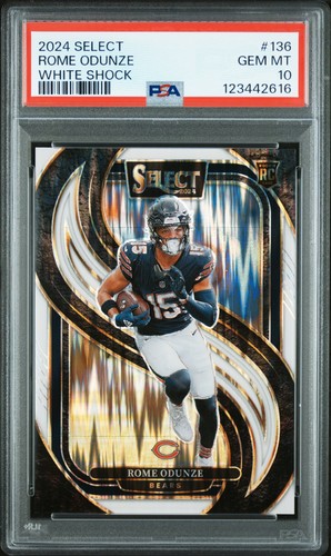 2024 PANINI SELECT WHITE SHOCK #136 ROME ODUNZE ROOKIE RC 186/199 PSA ...