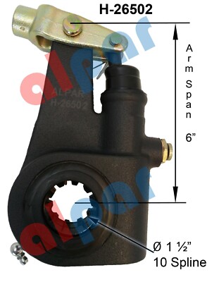 slack adjuster 10 Spline 6" Automatic Replaces Meritor R801042, 139. ...
