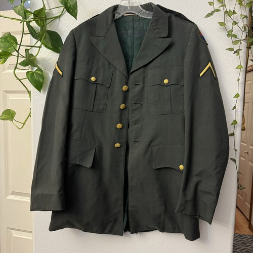 VTG U.S Army 1965 Uniform Wool Serge Coat Jacket Size 38XL | eBay