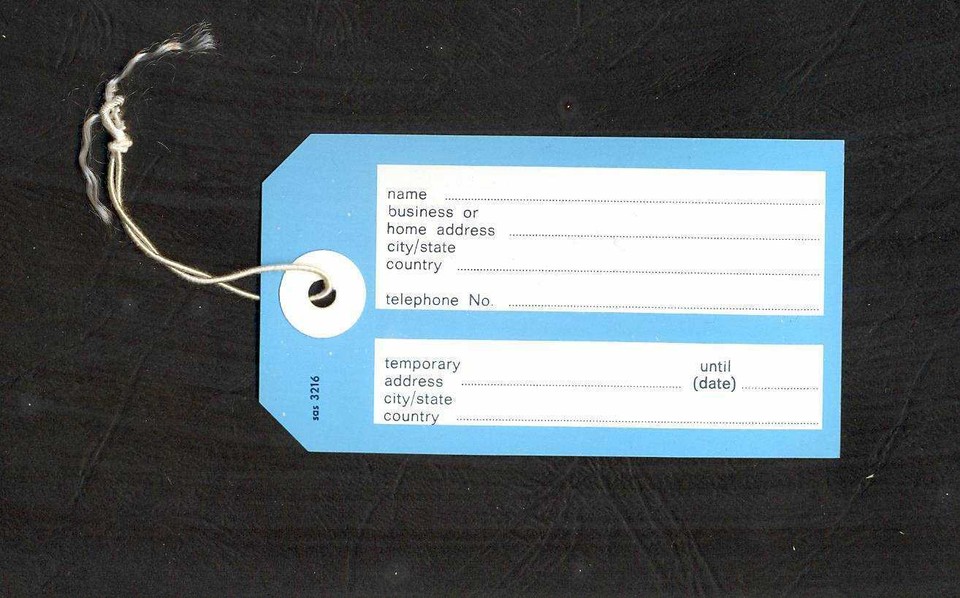 SAS Scandinavian Airlines Vintage Baggage Luggage Tag | eBay