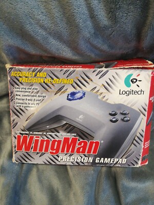 Logitech Wingman Precision GamePad Controller PC New. Outer box shows ...