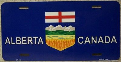 Aluminum National Flag Alberta Canada "License Plate" NEW | eBay
