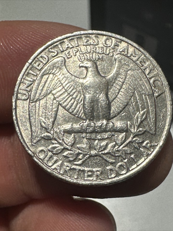 1985 Quarter Dollar P Washington Coin Great Condition Error On In God ...
