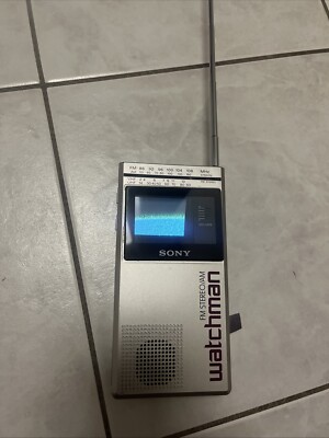 VTG SONY WATCHMAN FD-30A Mini Portable TV AM/FM VHF UHF Stereo WORKS ...