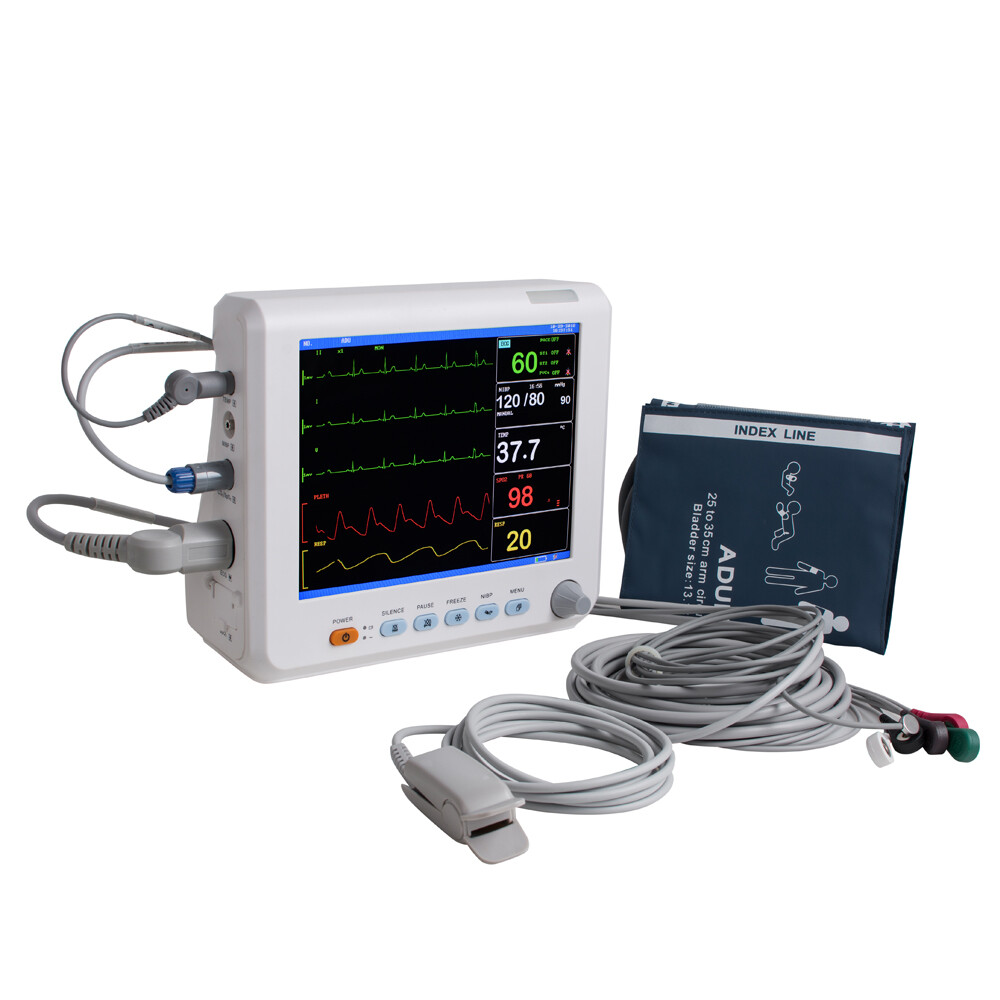 Carejoy Vital Signs Patient Monitor SpO2,PR,NIBP,ECG,RESP,TEMP Cardiac ...