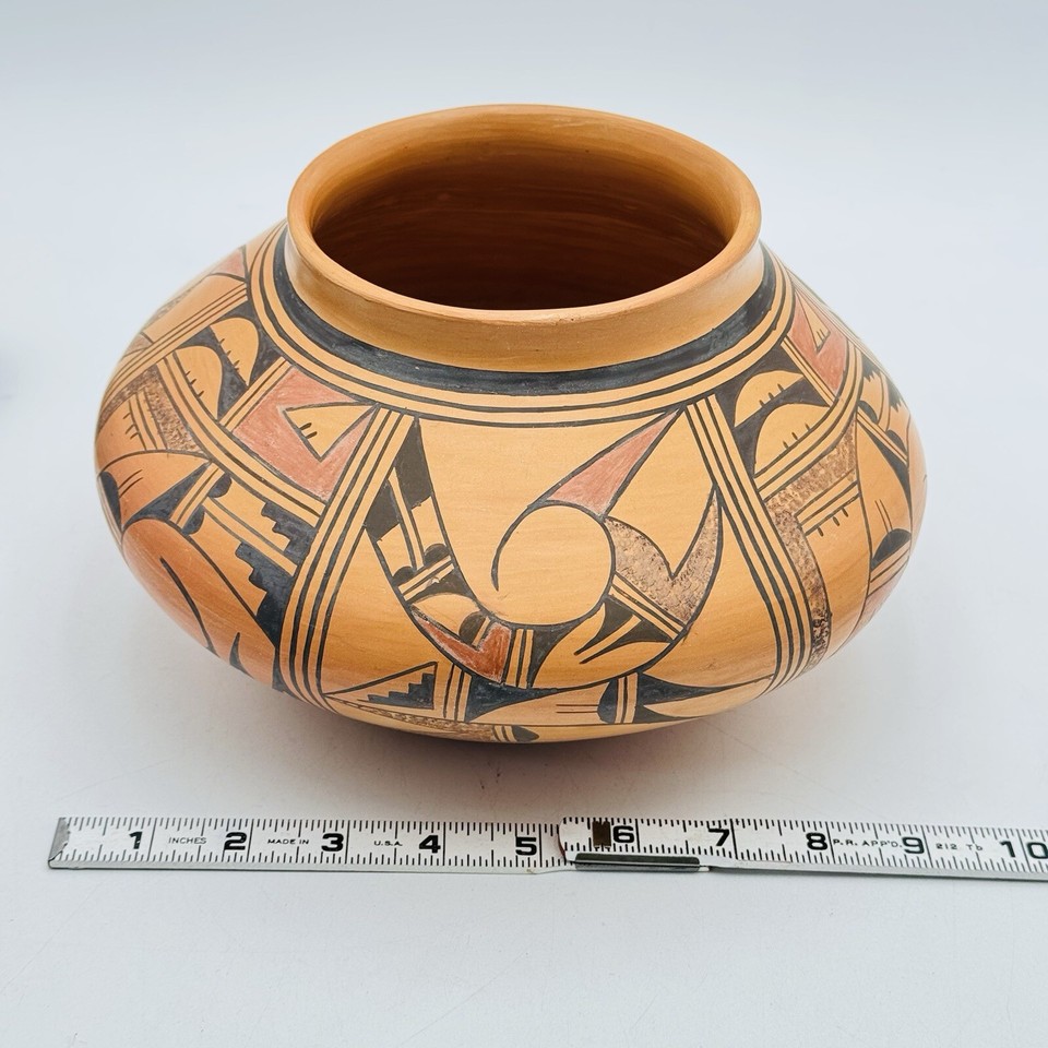 Hopi Polychrome Pottery Seed Jar SIGNED By Marcella Kahe 1950s VERY ...