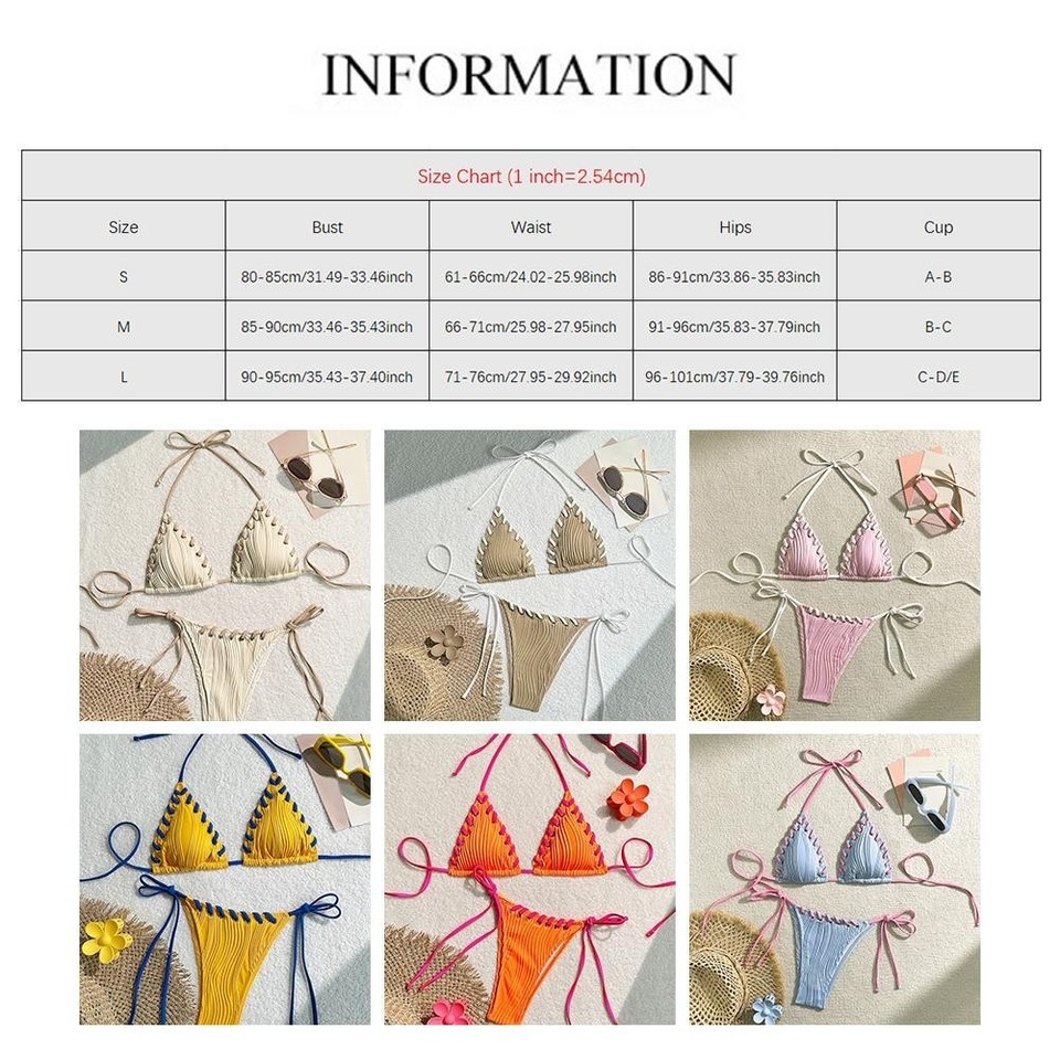 Fashionable Women's Neck Tie Bikini Swimsuit for Spring and Summer ...