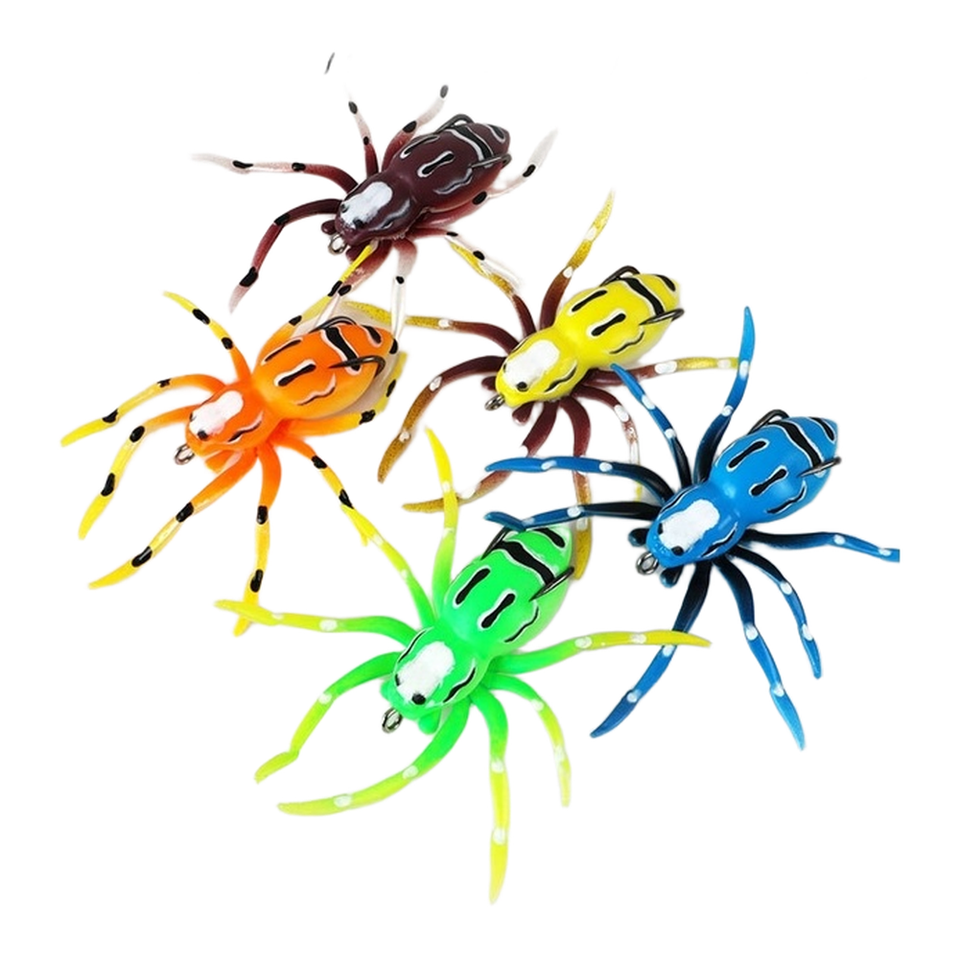 5PCS Floating Frog Fishing Bait with Noise Blade Double Hook Soft ...