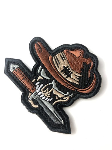 Aussie Slouch Hat Skull Patch - Hook & Loop | eBay