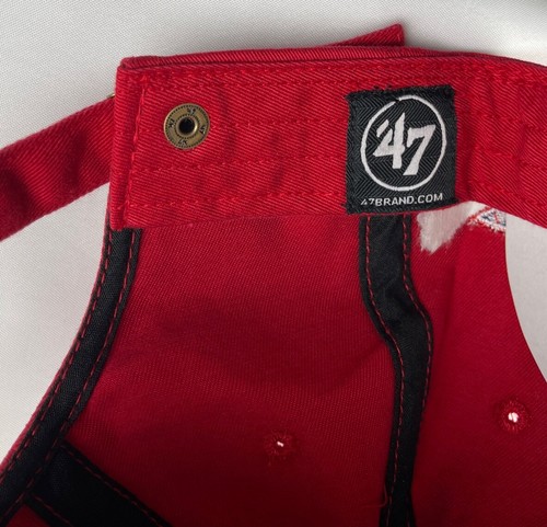 ‘47 XFL Houston Roughnecks Clean Up Adjustable Baseball Hat Cap Red ...