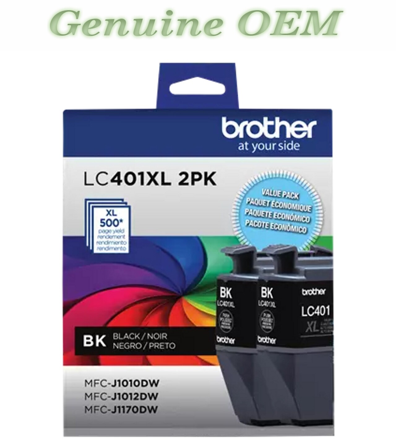 LC401XL2PKS/LC401XL_2PKS Original OEM Brother LC401XL Ink Cartridge ...