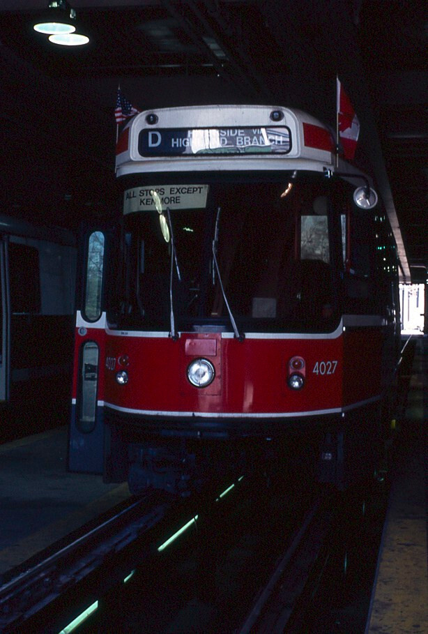 Transit Slide - MBTA Trolley #4027 Riverside Car House Boston Vintage ...
