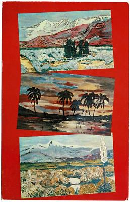 VINTAGE 1950's PAINTINGS BY MOUTH ARTIST NYLA THOMPSON POSTCARD ...