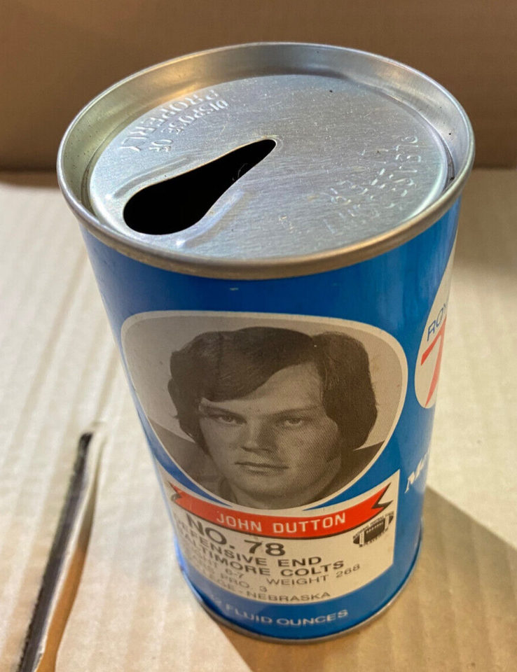 1976 RC Cola Royal Crown 12 oz Soda Can Baltimore Colts JOHN DUTTON #78 ...