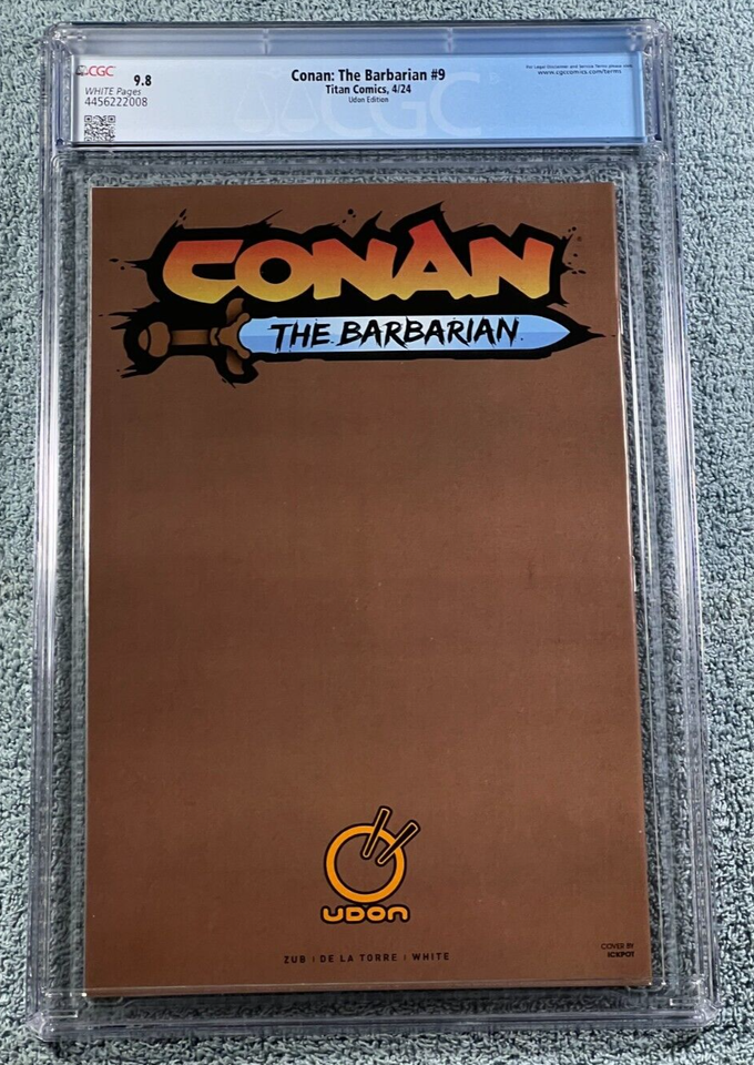 CONAN THE BARBARIAN #9 CGC 9.8 WP Ickpot Exclusive Virgin Variant RARE ...