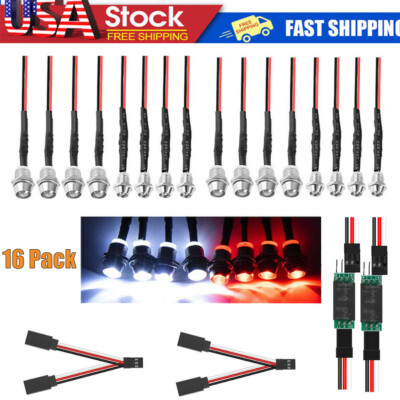 16Pack RC LED Light Headlight Taillight RC Light Control for 1:10 RC ...