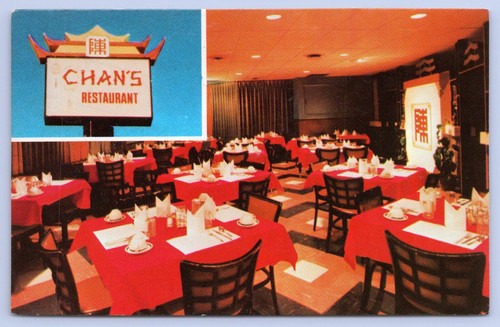 Vintage Chan's Chinese Restaurant Ad Windsor Ontario Canada Chrome ...