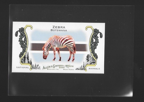 2010 Topps Allen & Ginter's Mini ZEBRA National Animals Botswana #NA49 ...