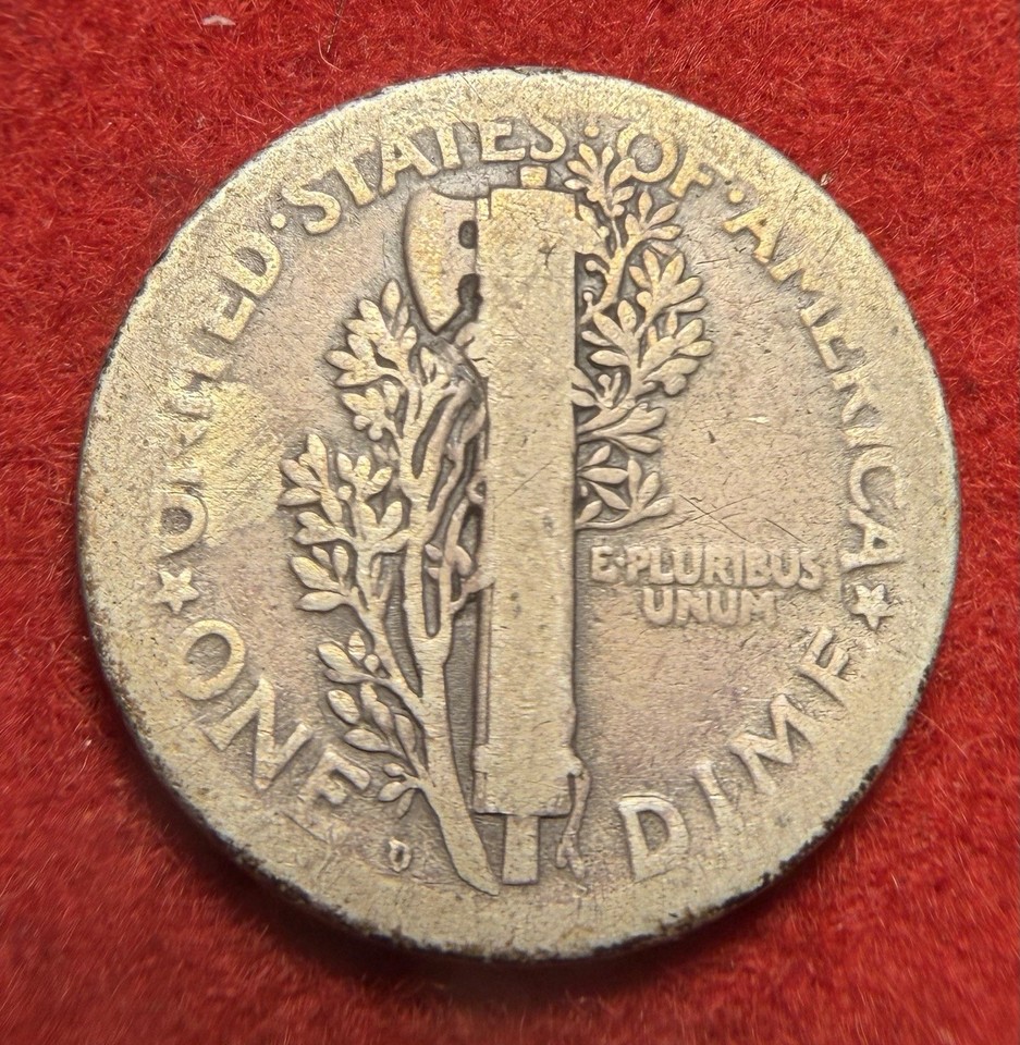 1921 D Denver Mercury Dime Key Date 10C 90% Silver From Large US Dimes ...
