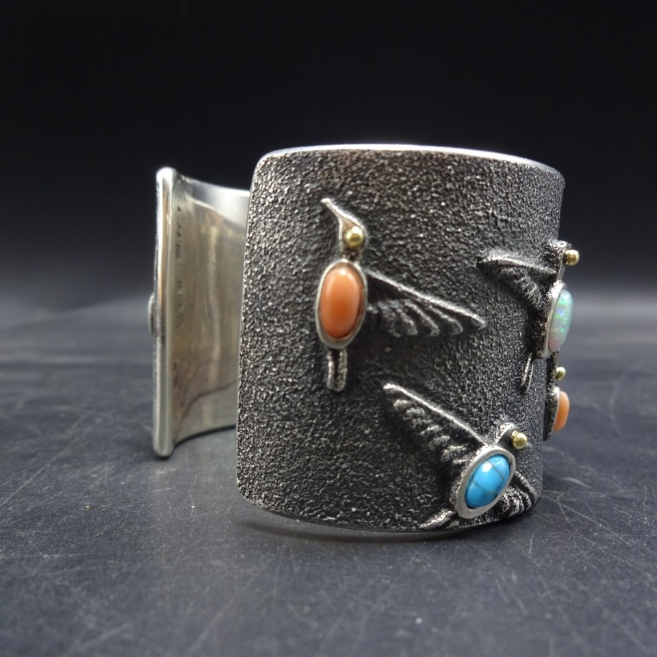 Philander Shanibah Isiah BEGAY Tufa Cast HUMMINGBIRD Cuff BRACELET with ...
