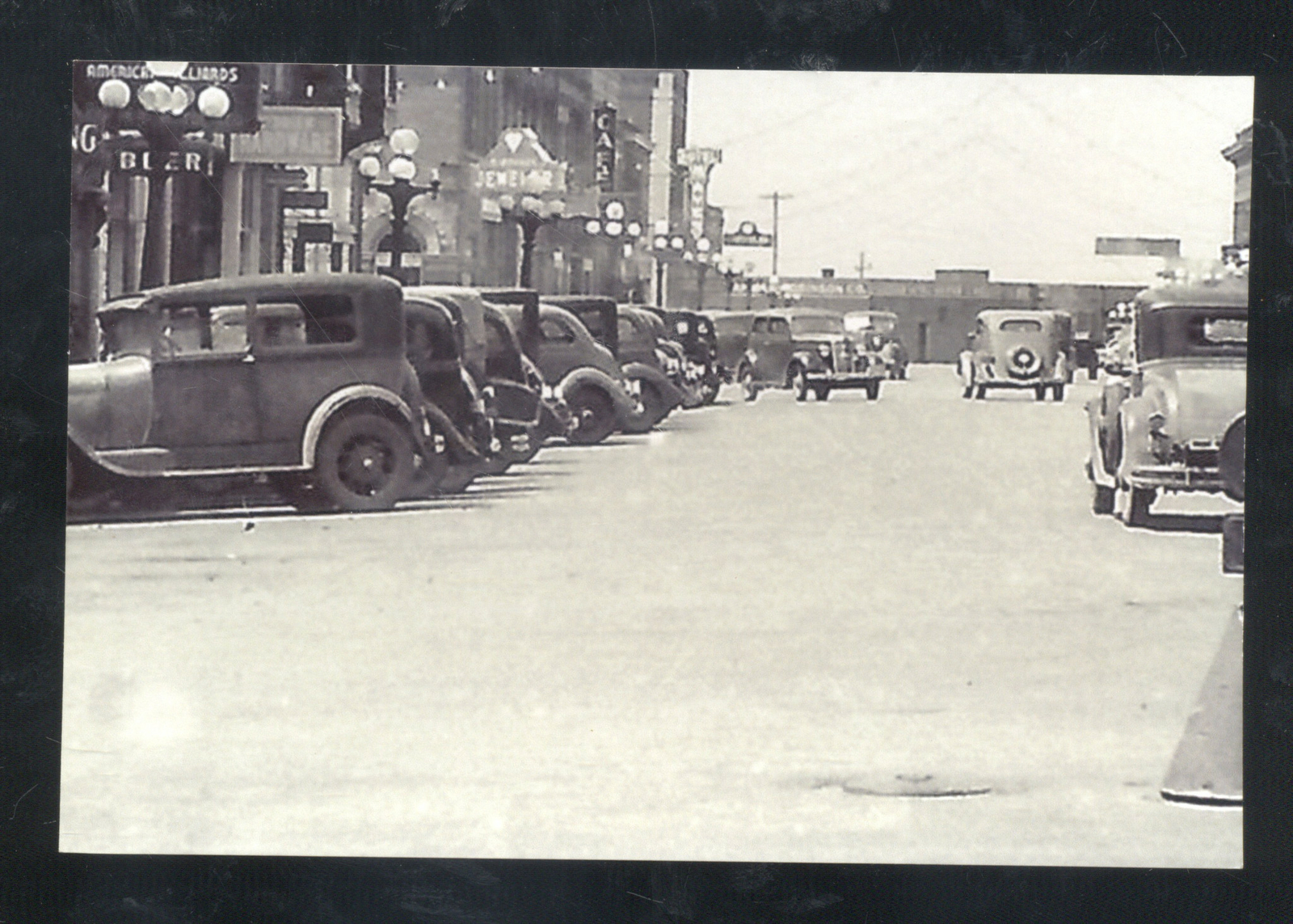 REAL PHOTO DEVILS LAKE NORTH DAKOTA DOWNTOWN STREET SCENE ND POSTCARD ...