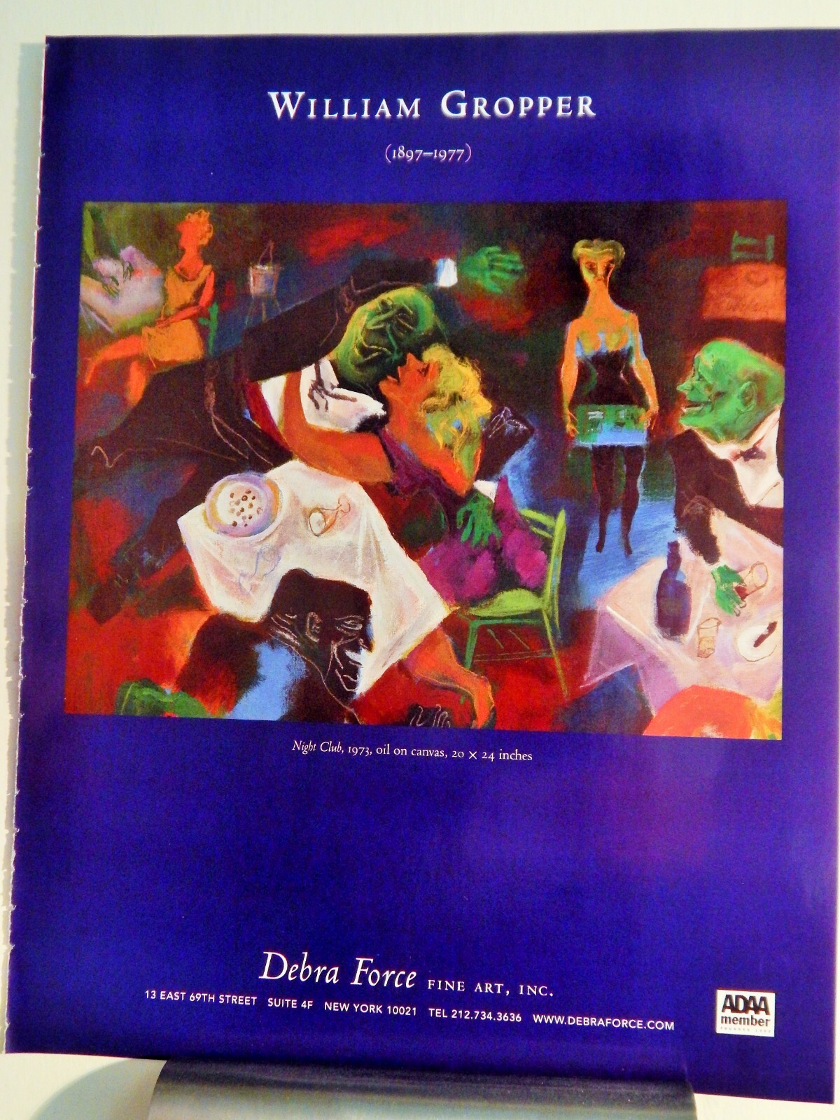 WILLIAM GROPPER ART PIECE VTG ORIG 2019 ADVERTISEMENT | eBay