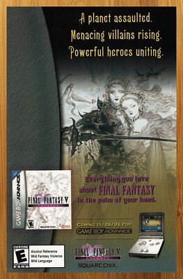 2006 Final Fantasy V 5 GBA Gameboy Advance Print Ad/Poster Official ...